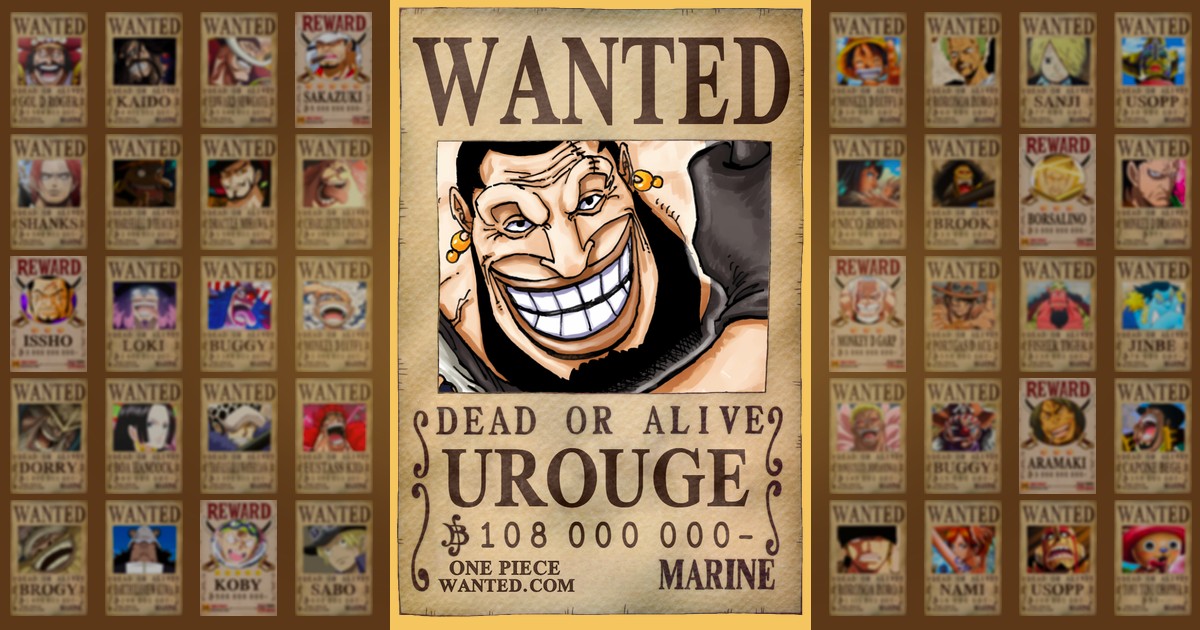 Bounty of Urouge (108,000,000 Berries) | One Piece Wanted